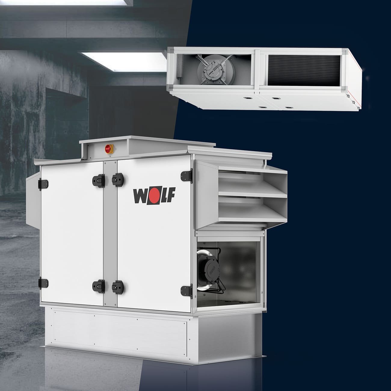 Enthalpie kunststof platenwisselaar voor WOLF HR-WTW units.