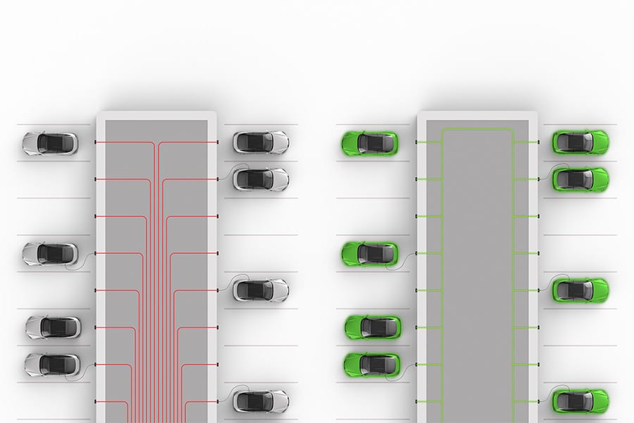 Vlakbandkabel die met gemak voeding verschaft aan 10 punten voor e-laden