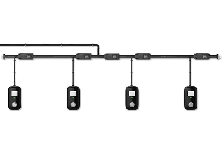 Vlakbandkabel die met gemak voeding verschaft aan 10 punten voor e-laden